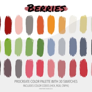 Procreate Color Palette | Berries | Instant Download | Digital File ...