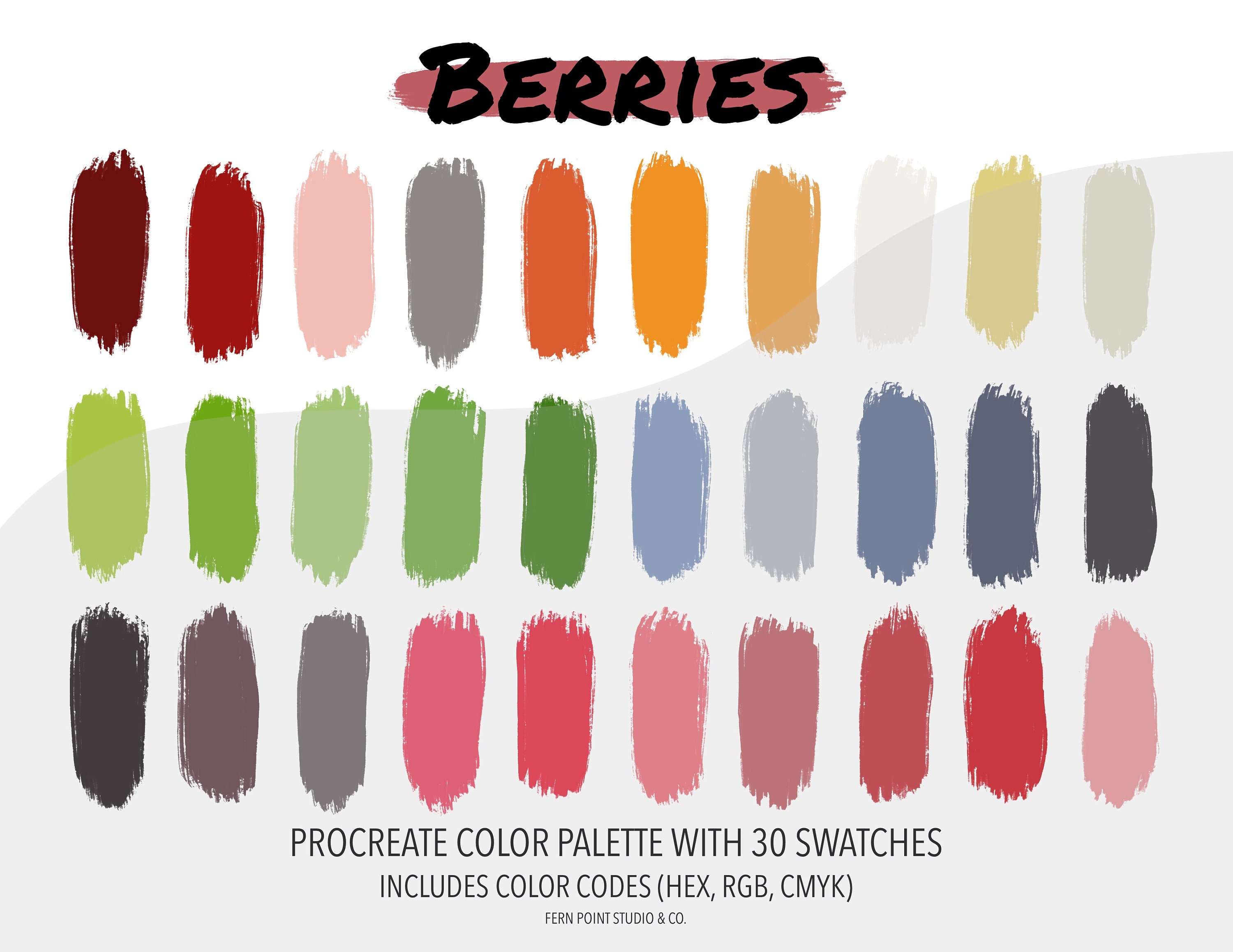 Procreate Color Palette | Berries | Instant Download | Digital File ...
