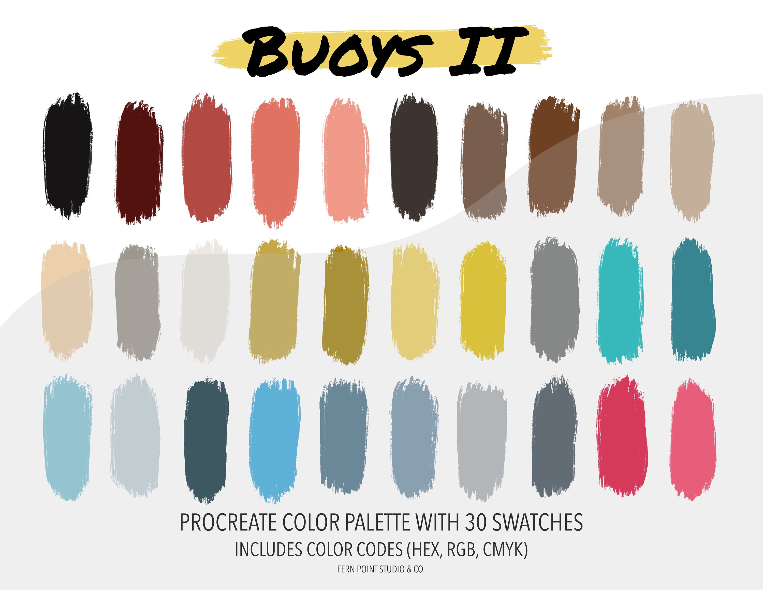 Procreate Color Palette Buoys 2 Instant Download Digital File Color ...