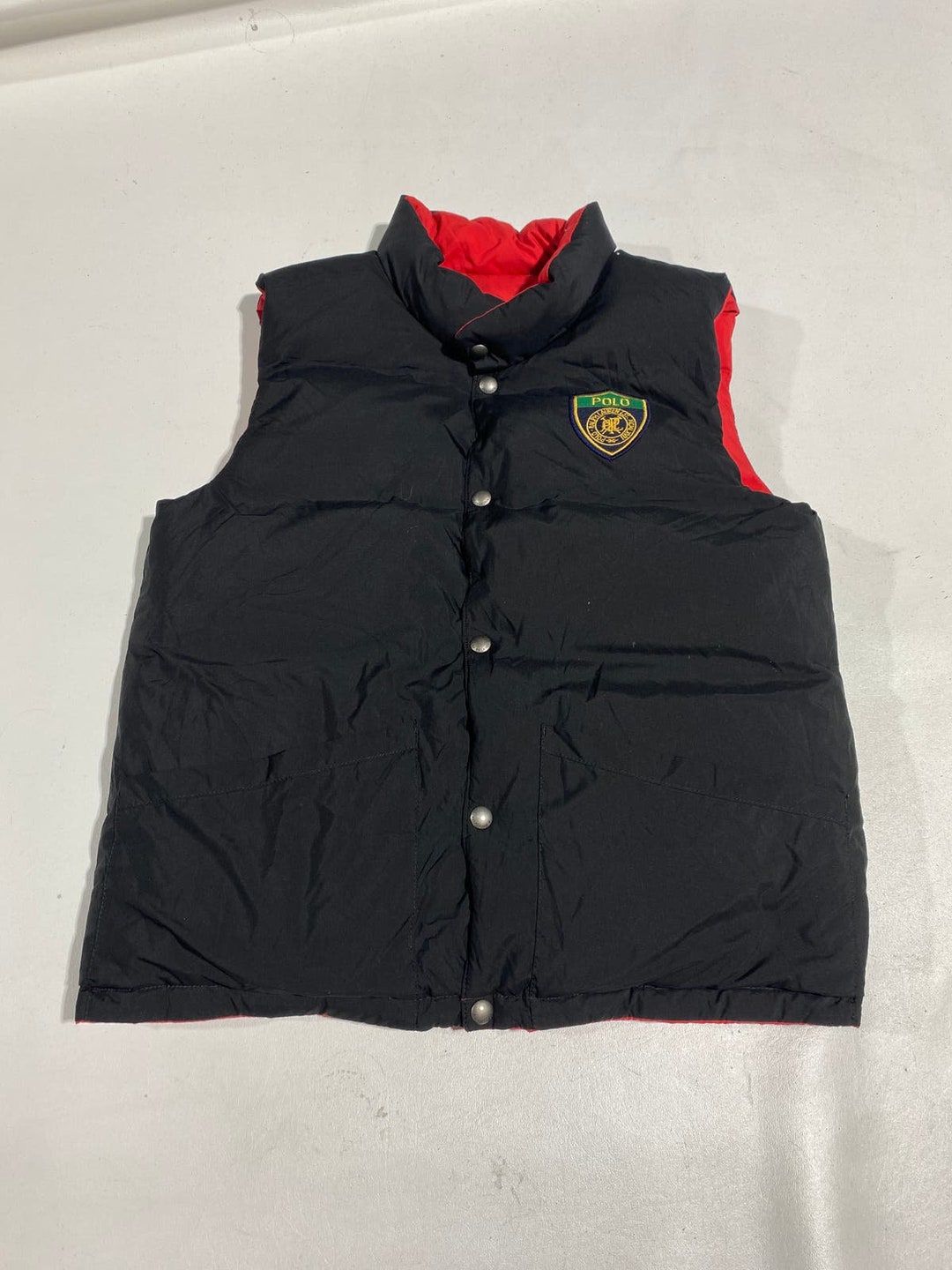 90's Vintage Polo Ralph Lauren Red Puffer Vest Sz Medium - Etsy