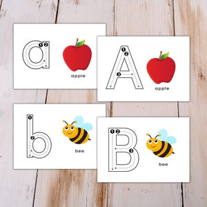ABC Alphabet Tracing Letters Flashcards Learning Letter Formation Play ...
