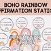 Boho Rainbow Character Traits Affirmation Station Editable Classroom ...