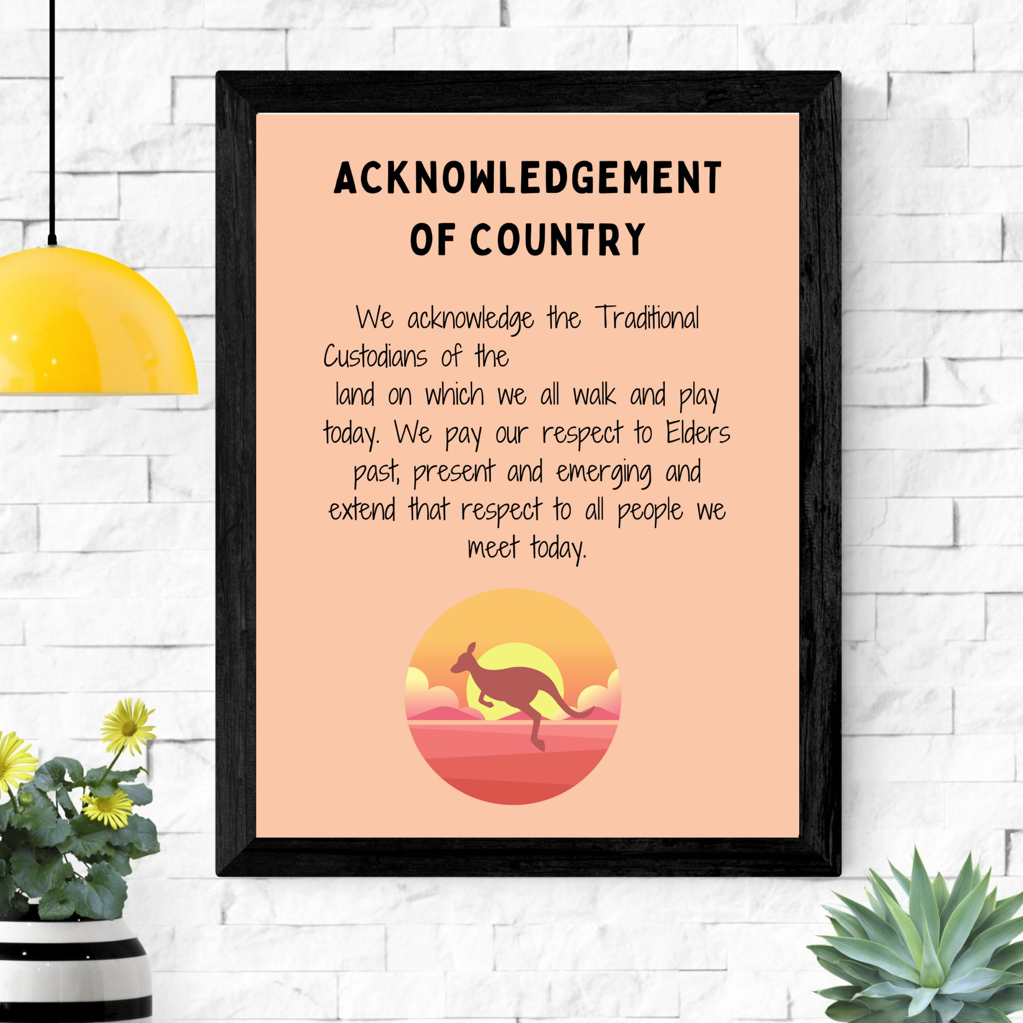 EDITABLE Earth Boho Acknowledgement of Country First Nations Indigenous ...