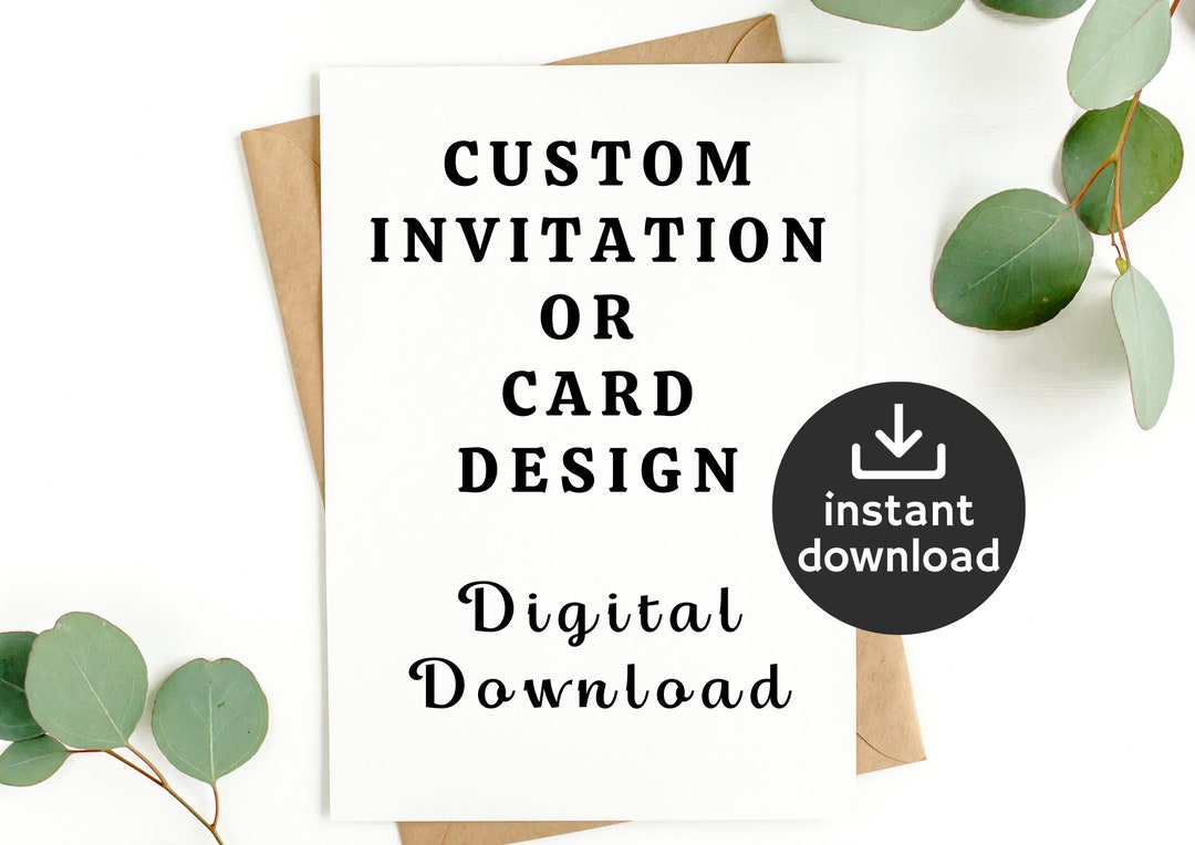 INVITATION / CARD DESIGN Custom Listing for Completed Template Design ...