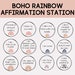 Boho Rainbow Character Traits Affirmation Station Editable Classroom ...