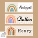 Earthy Boho Rainbow Student Desk Plates | Classroom Name | Decor ...
