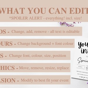 INVITATION CARD DESIGN Simple Elegant Editable Custom Template ...