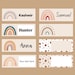 Earthy Boho Rainbow Student Desk Plates | Classroom Name | Decor ...