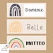 Earthy Boho Rainbow Student Desk Plates | Classroom Name | Decor ...
