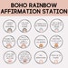 Boho Rainbow Character Traits Affirmation Station Editable Classroom ...