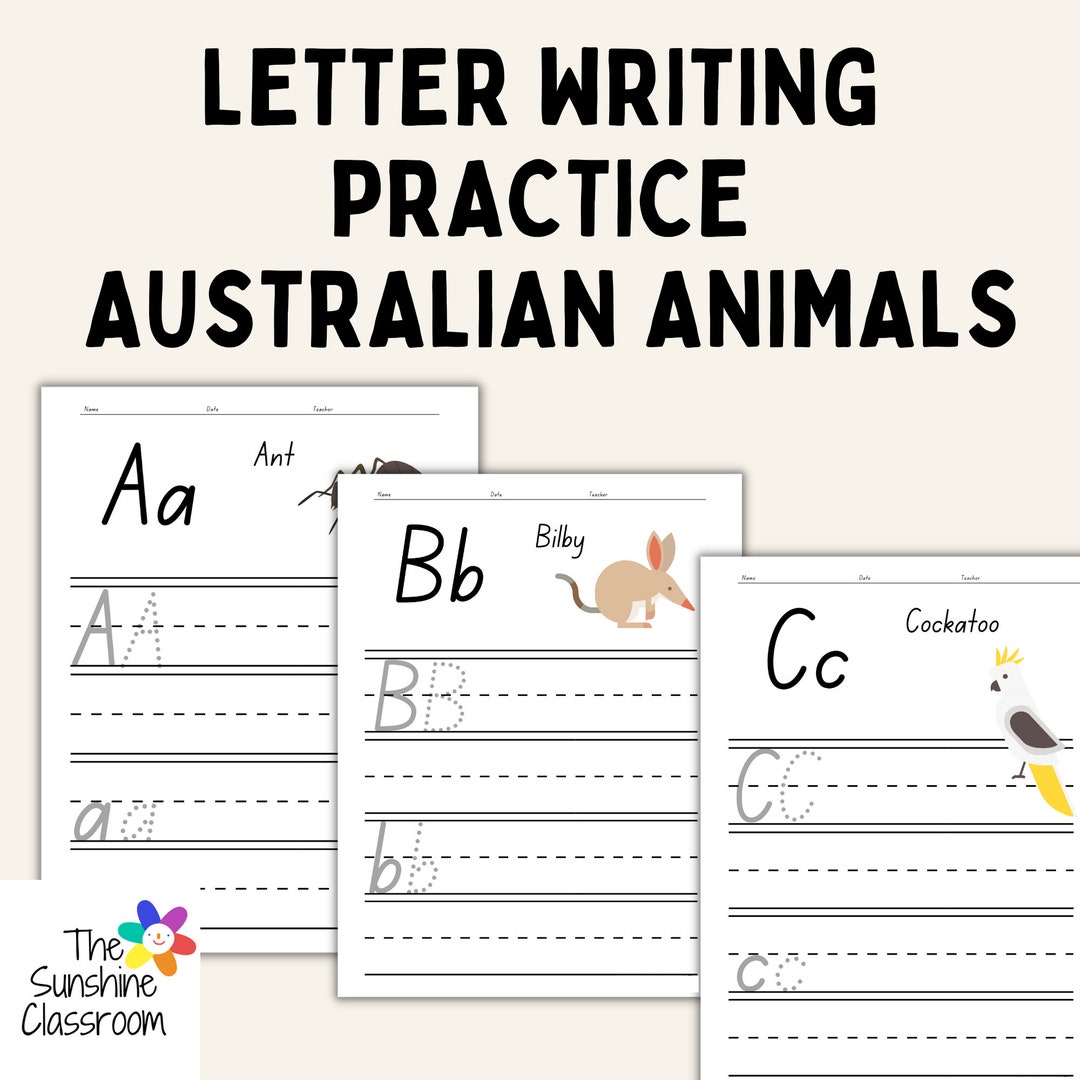 ABC Alphabet Learning Letter Australian Animals Forming Dough Mat ...
