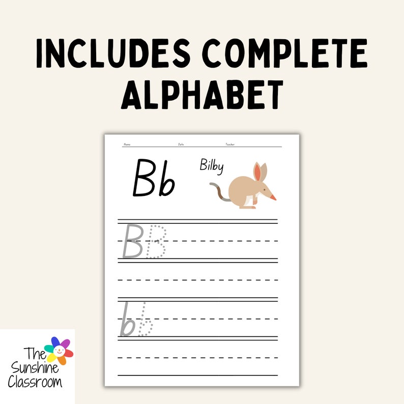 ABC Alphabet Learning Letter Australian Animals Forming Dough Mat ...