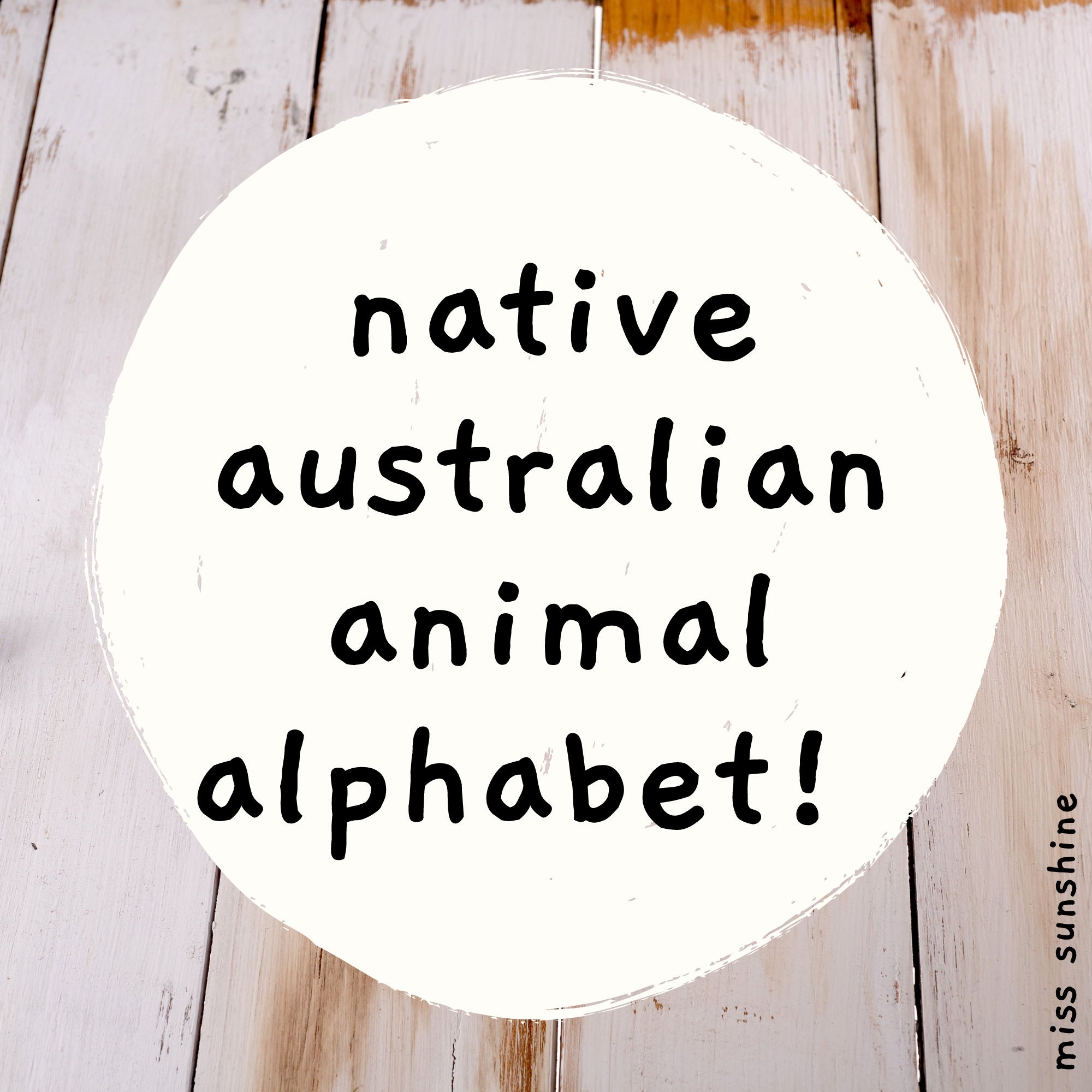 ABC Alphabet Flashcards Learning Letter Native Australian Animals Play ...