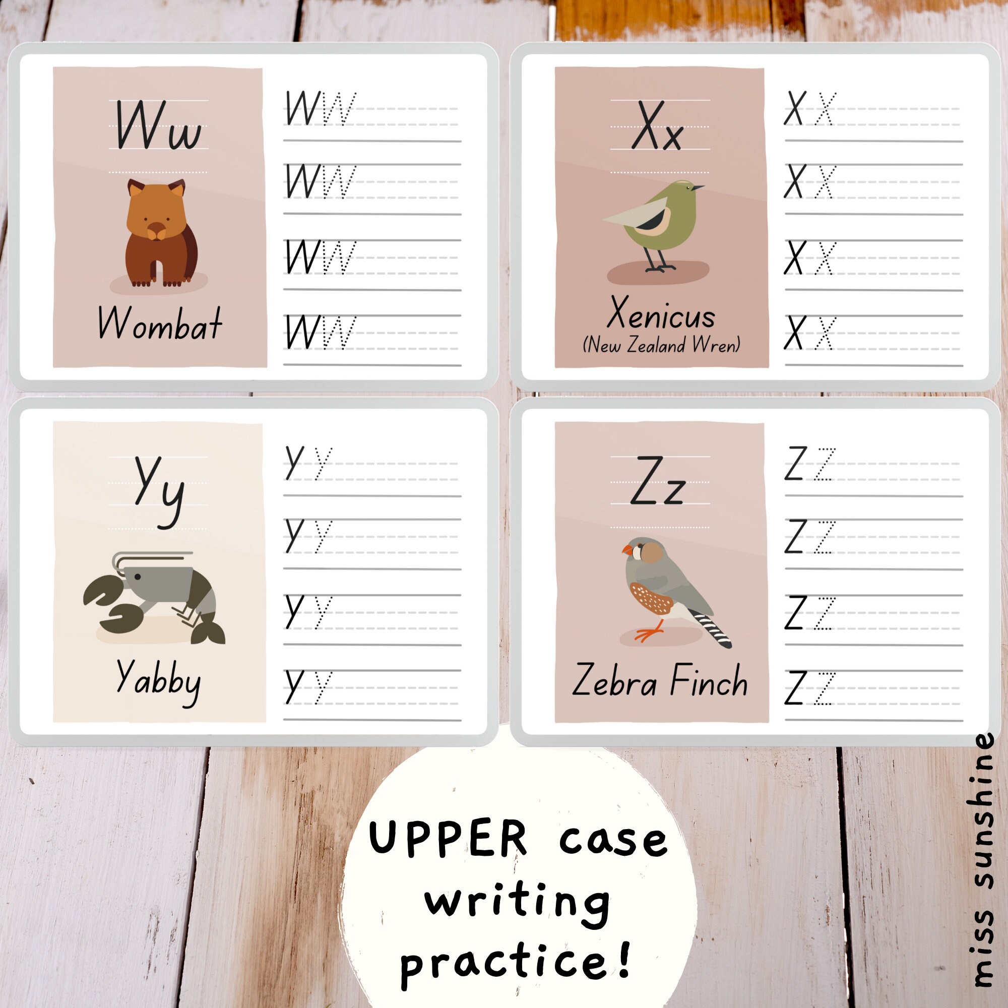 ABC Alphabet Tracing Letters Flashcards Learning Letter - Etsy