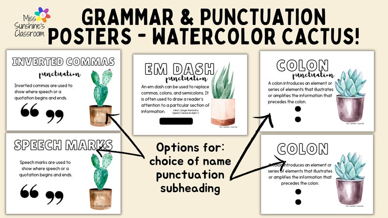 Punctuation Literary Devices Language Grammar Posters English ...
