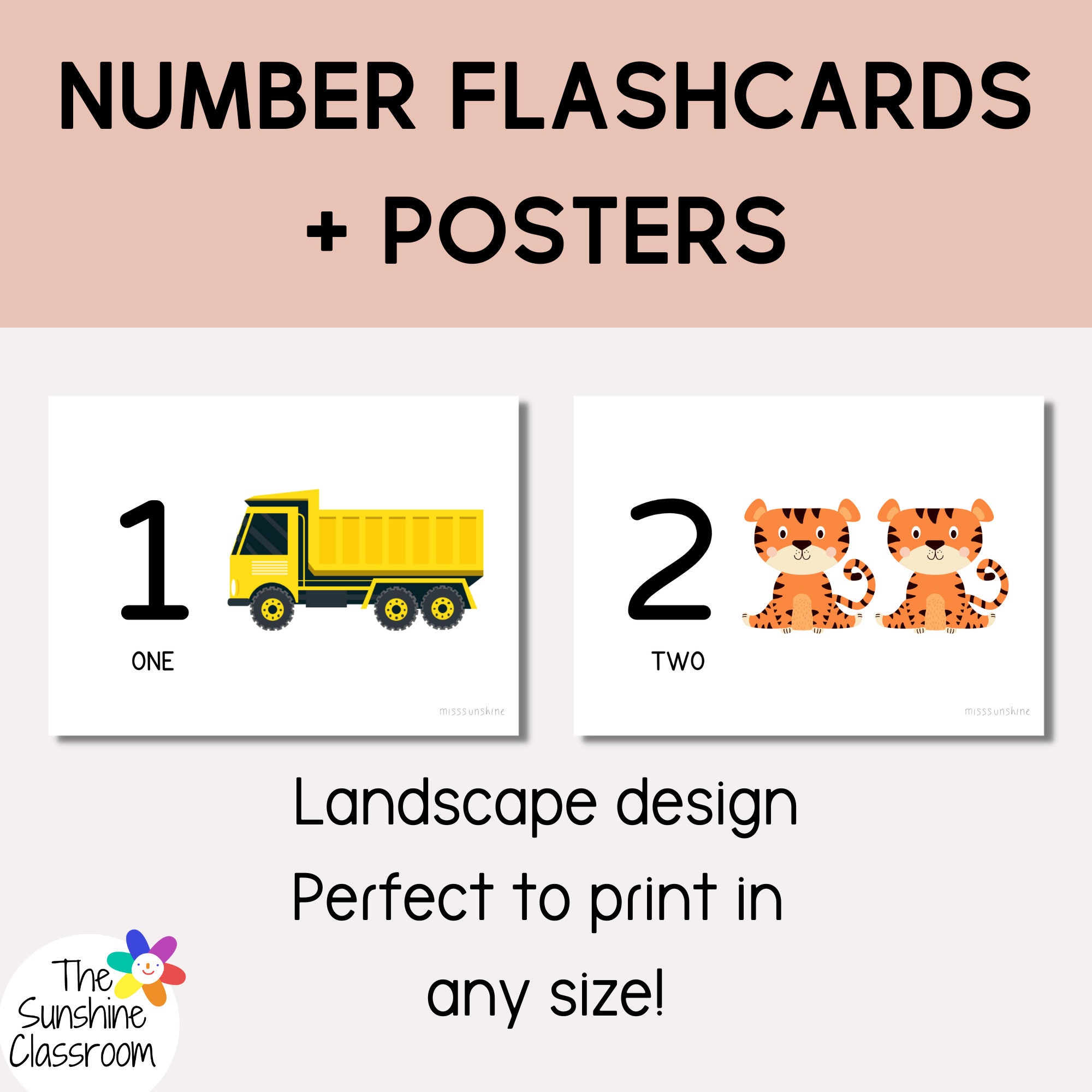 Number Flashcards, Counting Cards, Printable Number Flash Cards, Number ...