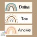 Earthy Boho Rainbow Student Desk Plates Classroom Name Decor Bright ...