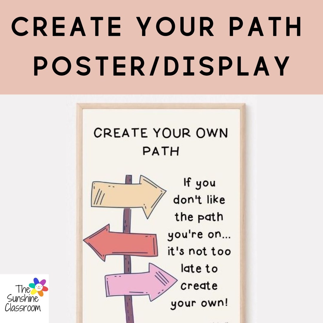 Choose Your Own Path Classroom Affirmation Poster Positivity Reminder ...