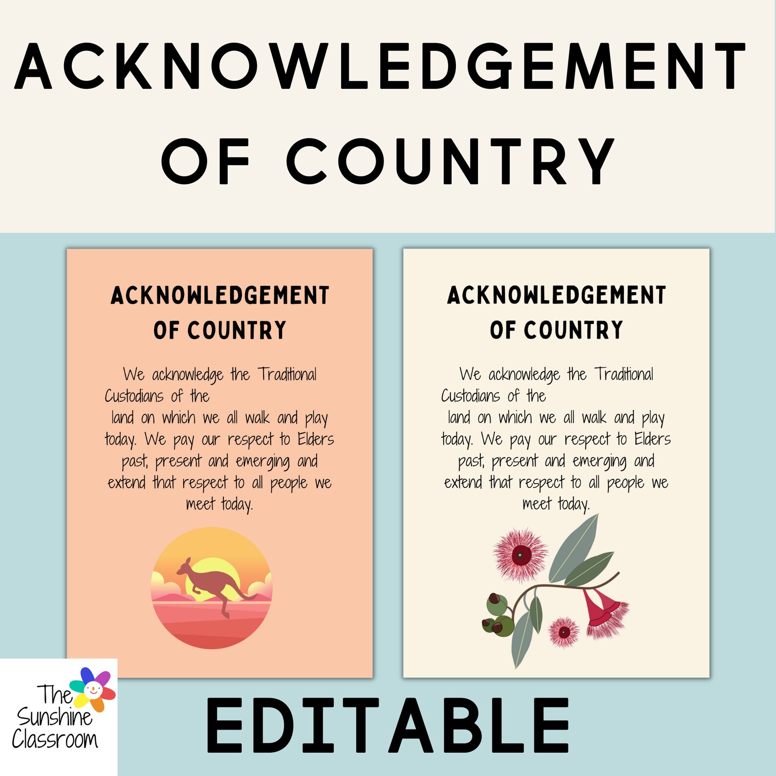 EDITABLE Earth Boho Acknowledgement of Country First Nations Indigenous ...