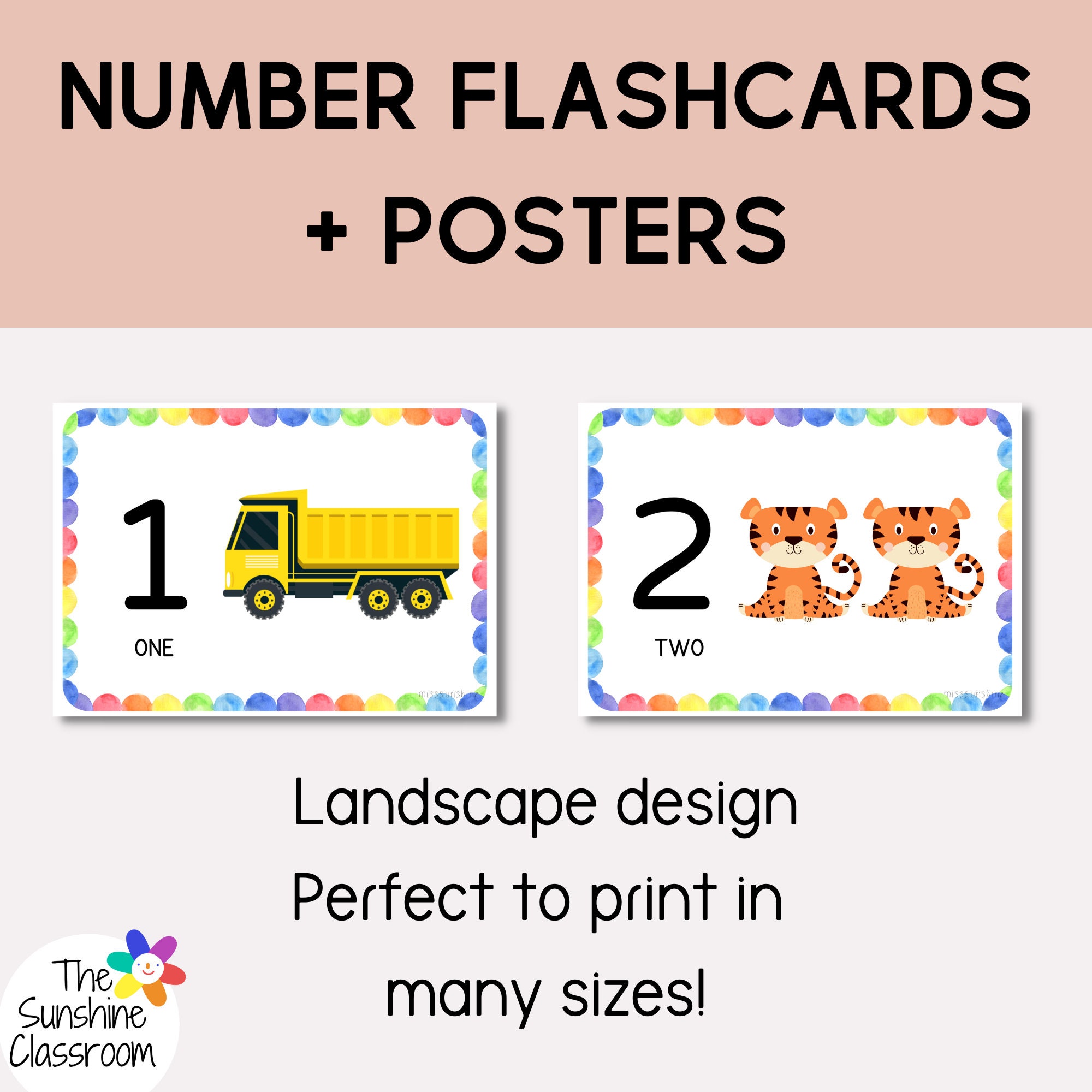 Number Flashcards, Counting Cards, Printable Number Flash Cards, Number ...