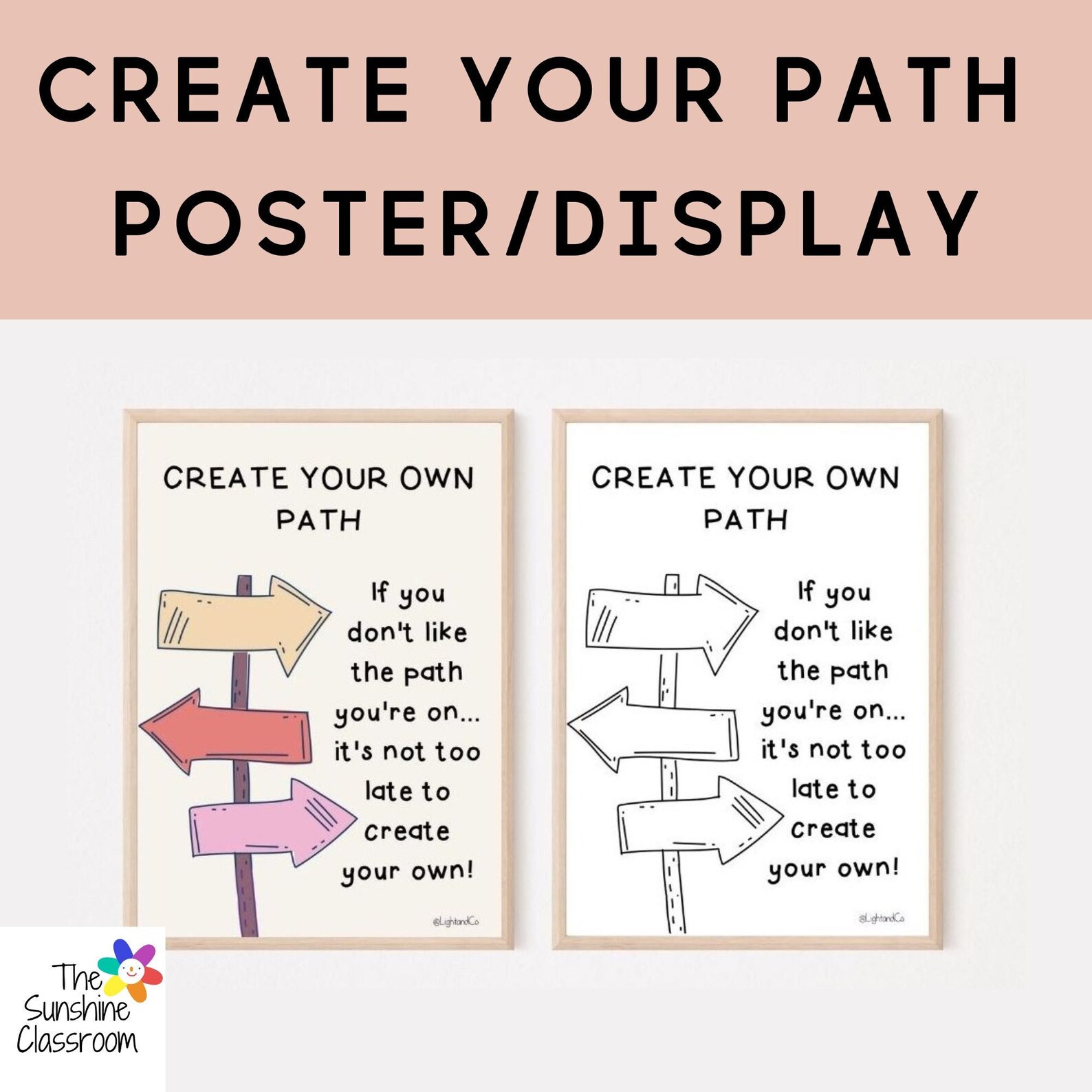 Choose Your Own Path Classroom Affirmation Poster Positivity Reminder ...