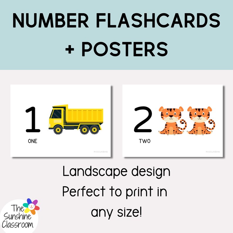 Number Flashcards, Counting Cards, Printable Number Flash Cards, Number ...
