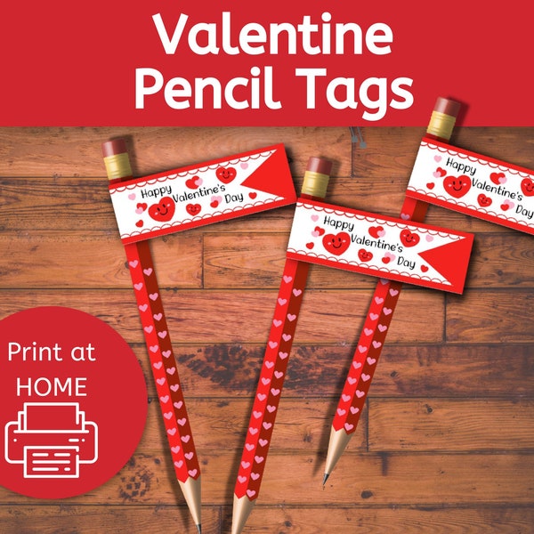 Valentine Pencils - Etsy