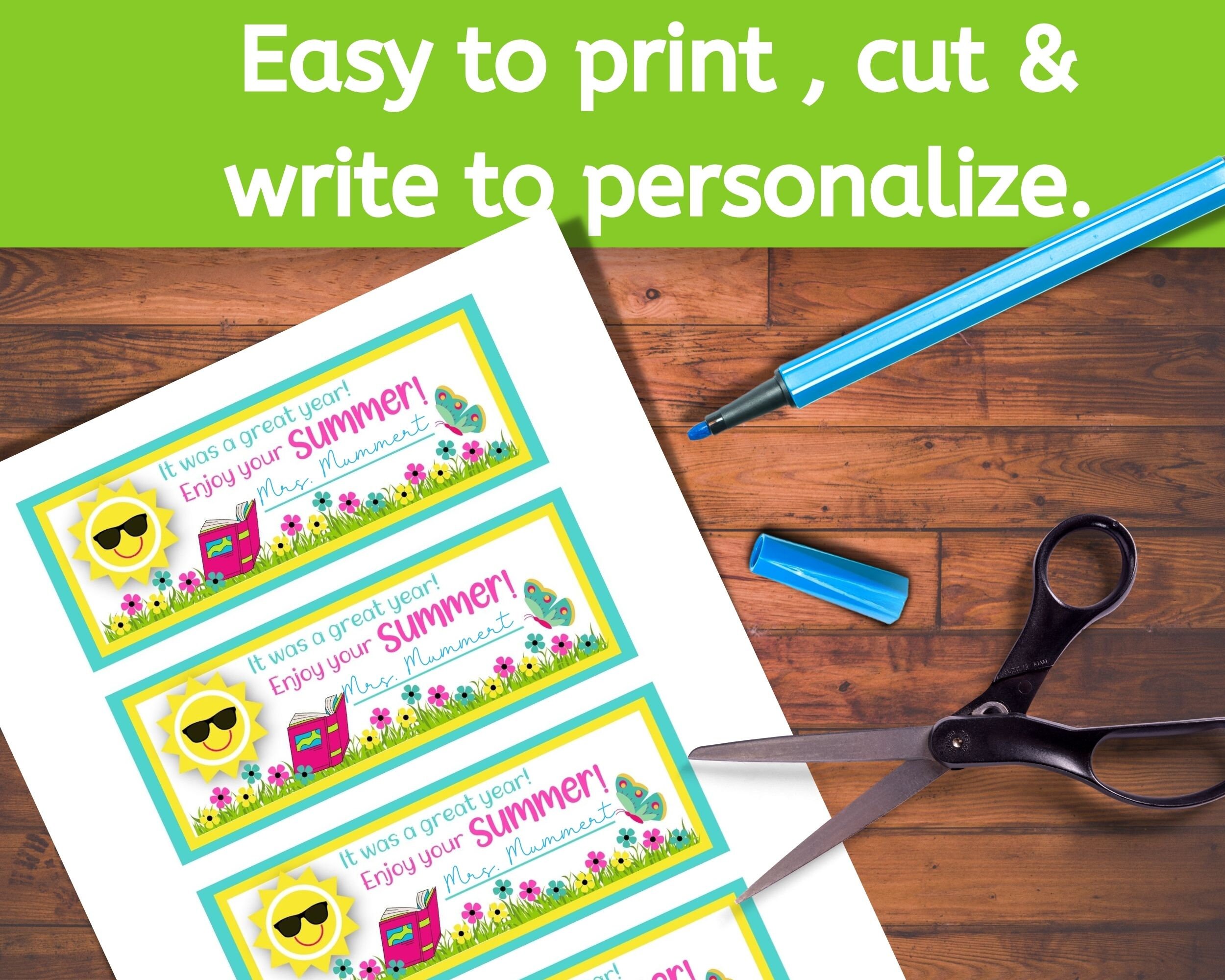 Printable Bookmarks for End of Year Gifts for Students or Classmates - Etsy