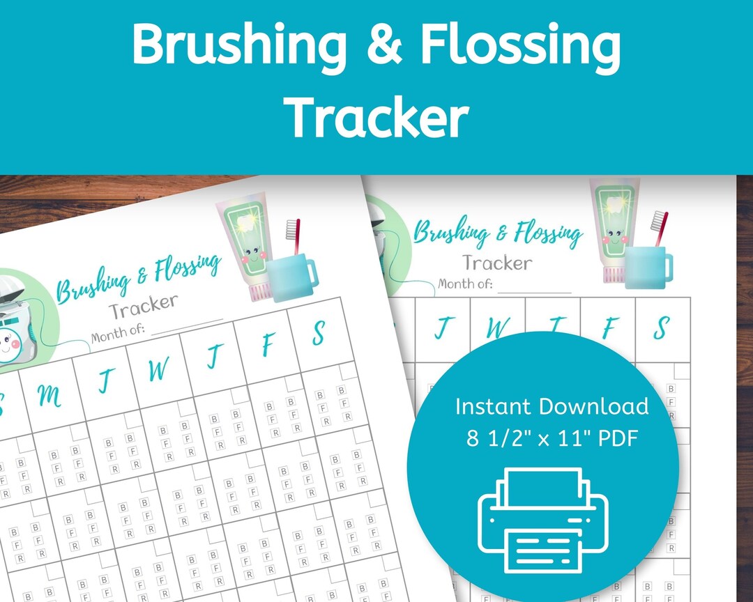 Habit Tracker for Dental Care at Home Dental Hygiene Patient - Etsy
