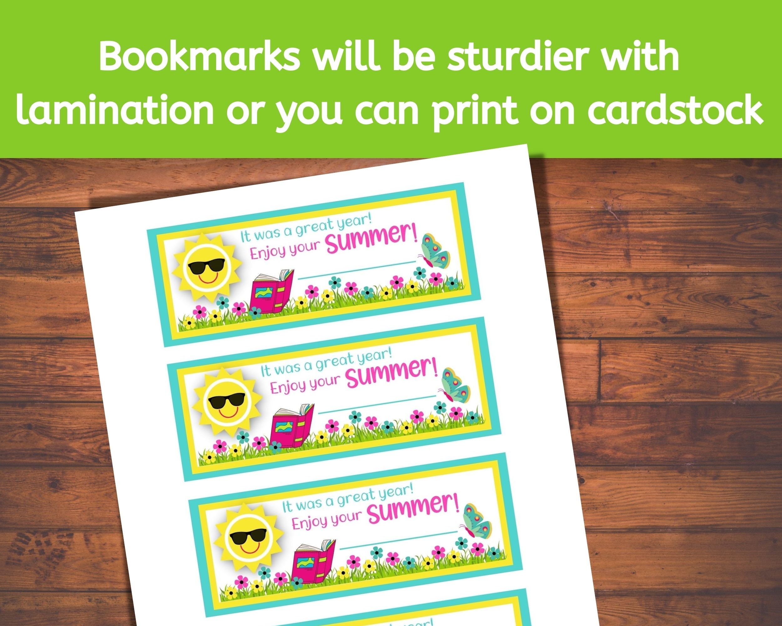 Printable Bookmarks for End of Year Gifts for Students or Classmates - Etsy