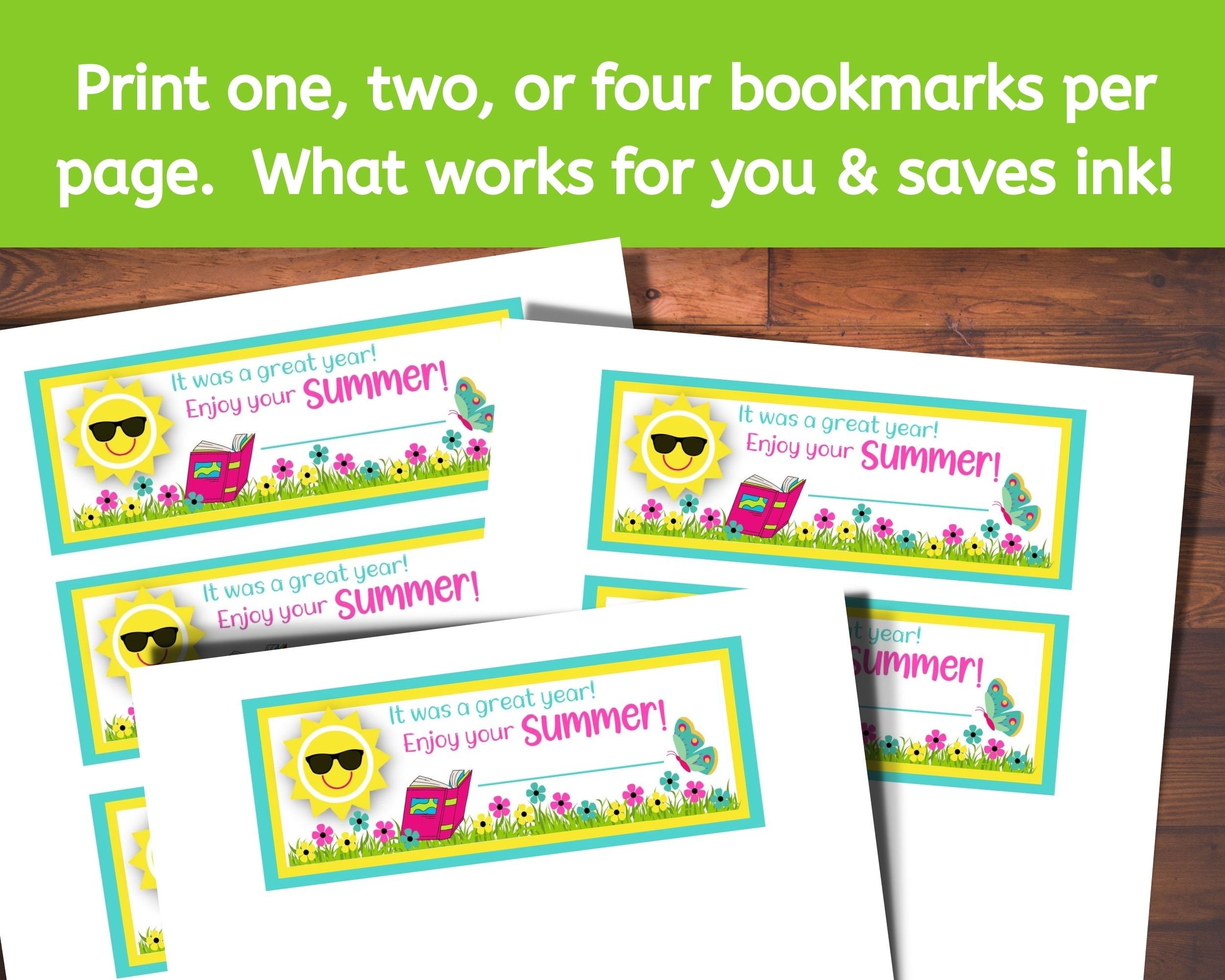 Printable Bookmarks for End of Year Gifts for Students or Classmates - Etsy