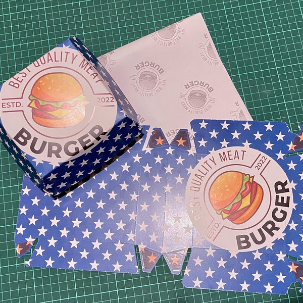 Burger Wrapping Paper - Etsy