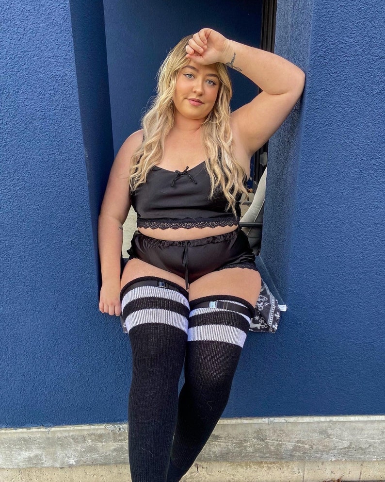 Real Plus Size Thigh High Socks For Thick Thighs Women Etsy
