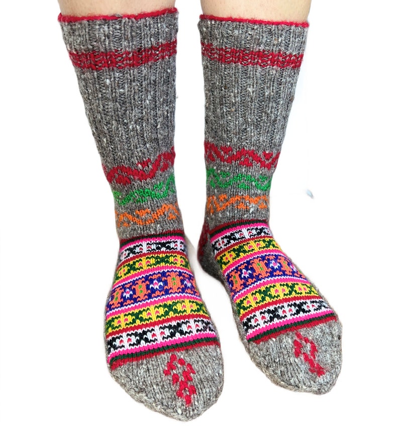 Anti Slip Slouch Socks Pure Sheep Wool Fuzzy Socks | Warm Leg Warmers ...