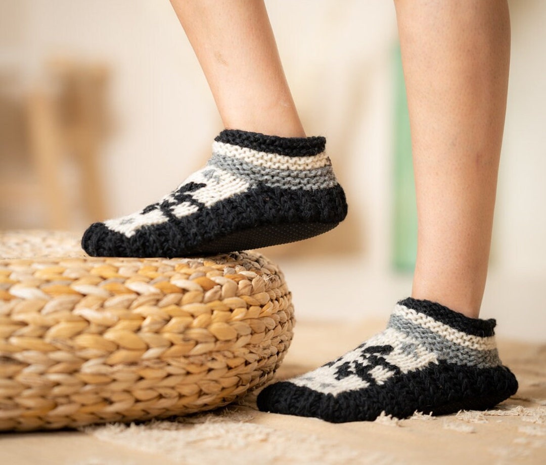 Walking Boot Socks | Thick Warm Socks |cute Slide Slipper Anti-skid ...