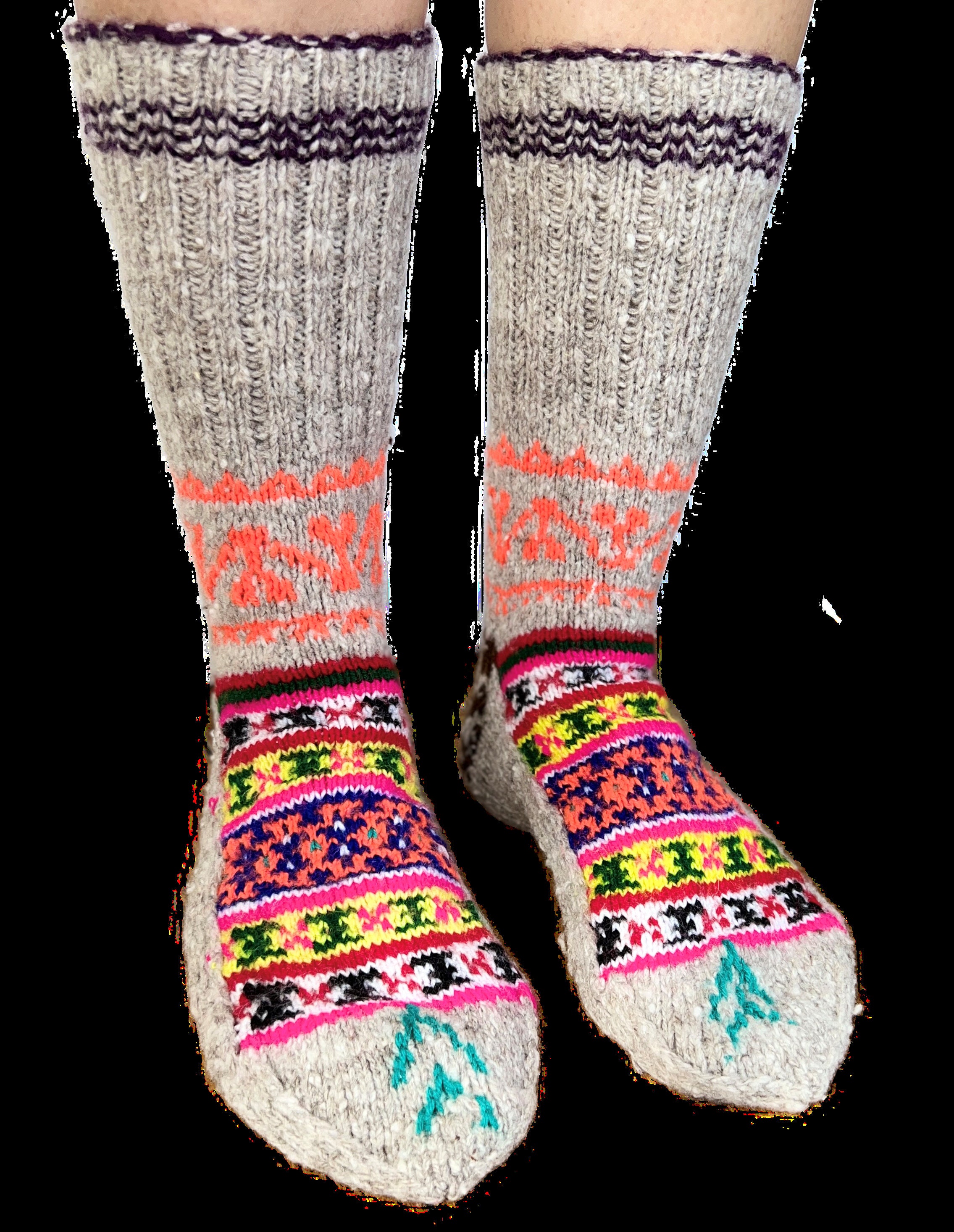 Anti Slip Slouch Socks Pure Sheep Wool Fuzzy Socks | Warm Leg Warmers ...