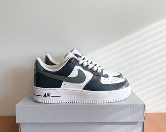 Dark Green Custom Air Force 1 - Etsy