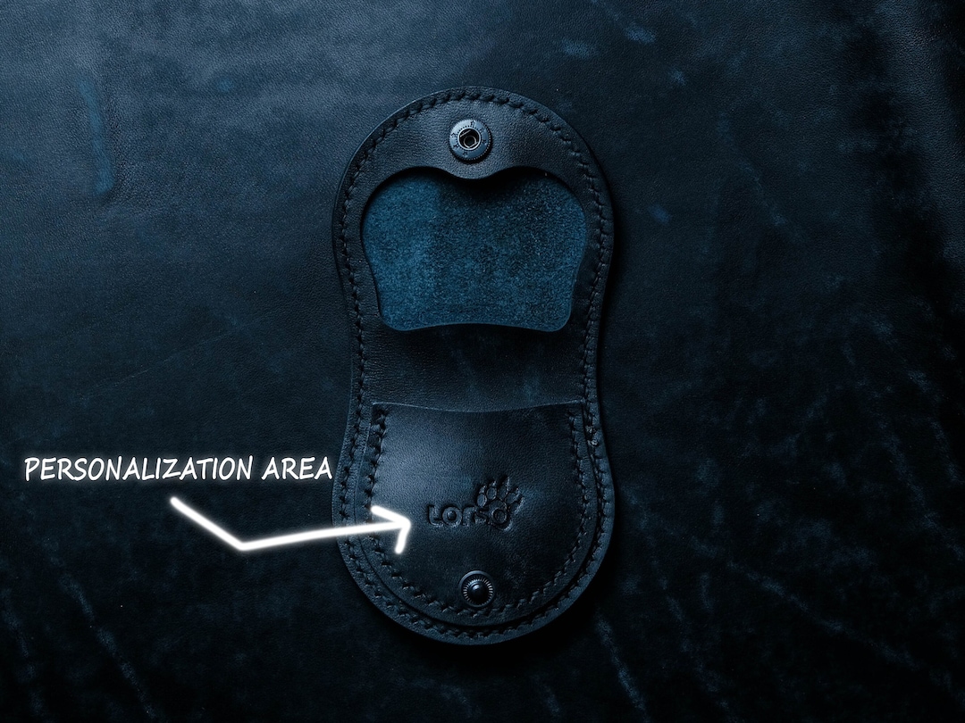 Personalized Leather Coin Pouch Black, Small Coin Case, Leather Coin ...