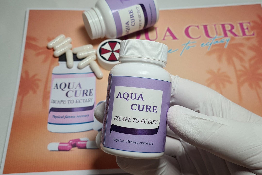 Aqua Cure Resident Evil Biohazard Pills / Medicine / Cosplay / Umbrella ...