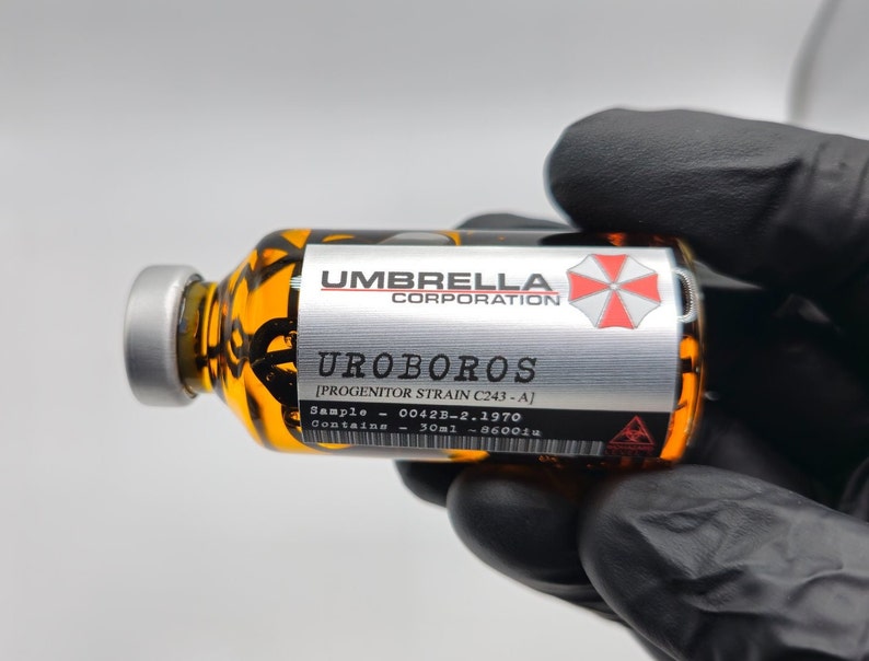 Resident Evil 5 Uroboros Virus Vial Umbrella Corp Decorative Cosplay ...