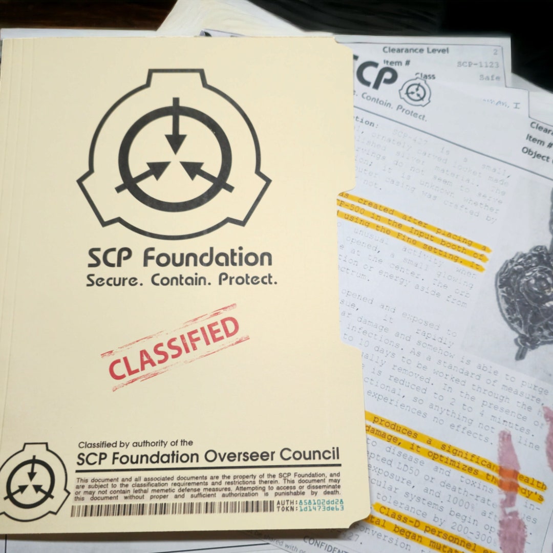 SCP Documents Secure Contain Protec Intel Information Cosplay Note ...