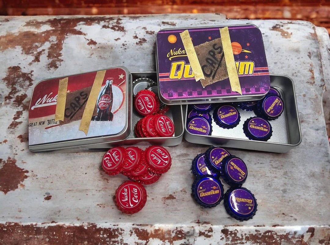 Fallout Nuka Cola Quantum Caps Cosplay Bottle Cap Box With X20 Bottle ...