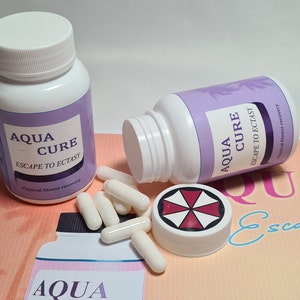 Aqua Cure Resident Evil Biohazard Pills / Medicine / Cosplay / Umbrella ...