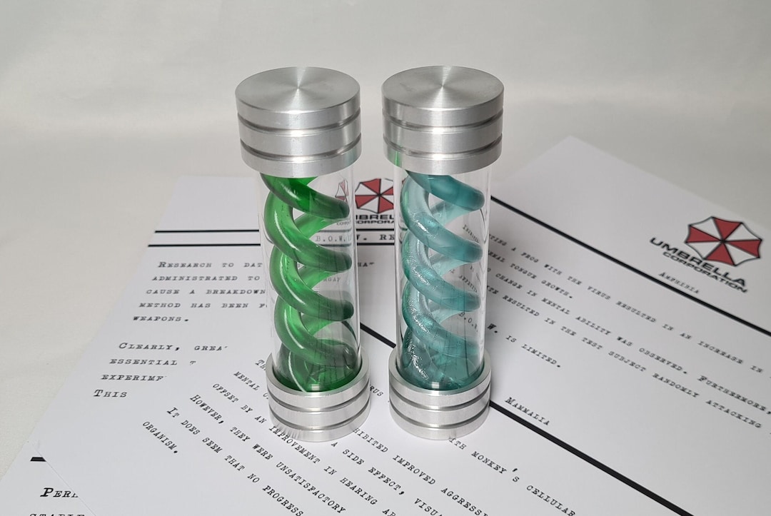 T Virus Antivirus A Container aluminium Caps V2 Replica Resident Evil ...