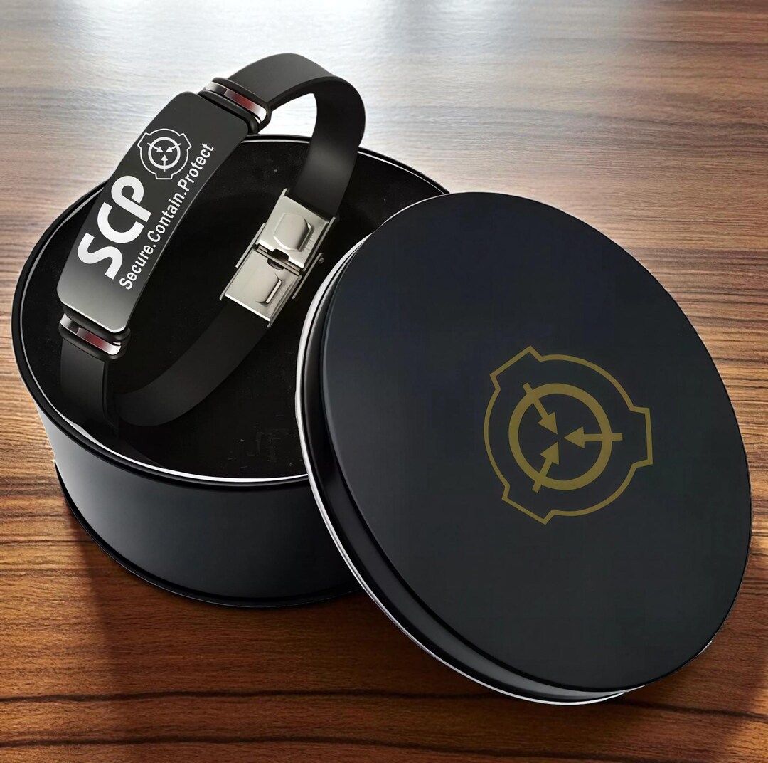SCP Foundation Bracelet – Secure. Contain. Protect | Black Silicone ...