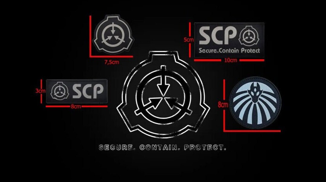 SCP Patch Sew-on Print Rank Badge Sign Secure Contain Protect Badge ...