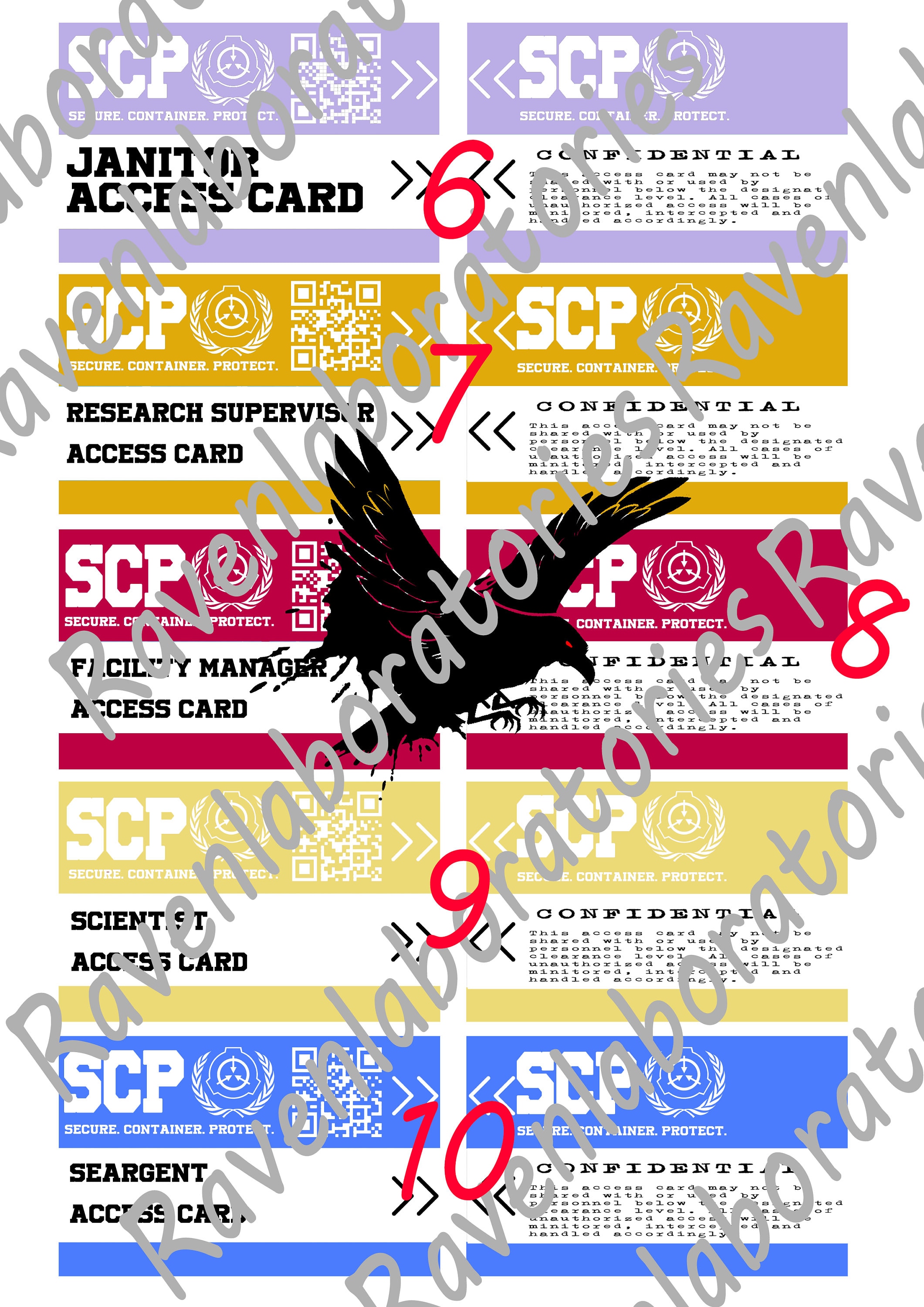 SCP Access Cards / SCP Cosplay ID Cards / Plastic Cards - Etsy Canada