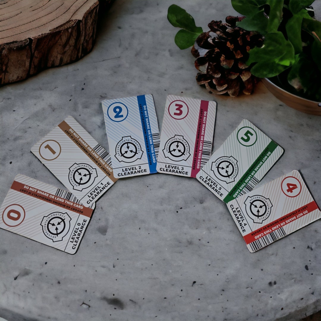 SCP Access Cards V3 / Cosplay ID Cards / Plastic Cards / - Etsy