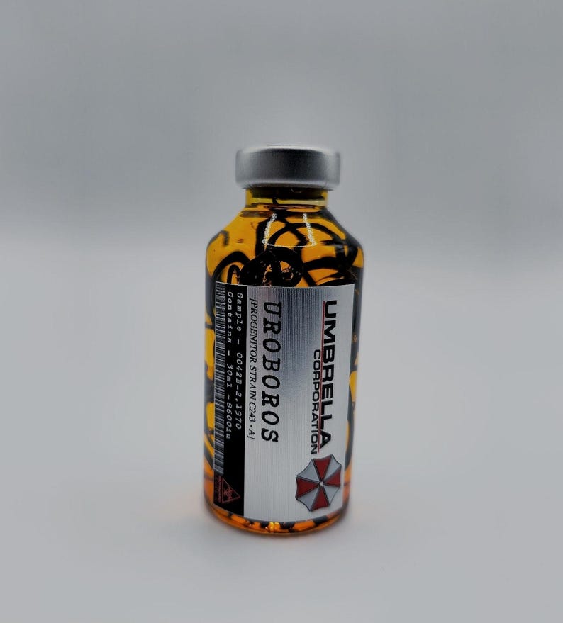 Resident Evil 5 Uroboros Virus Vial Umbrella Corp Decorative Cosplay ...