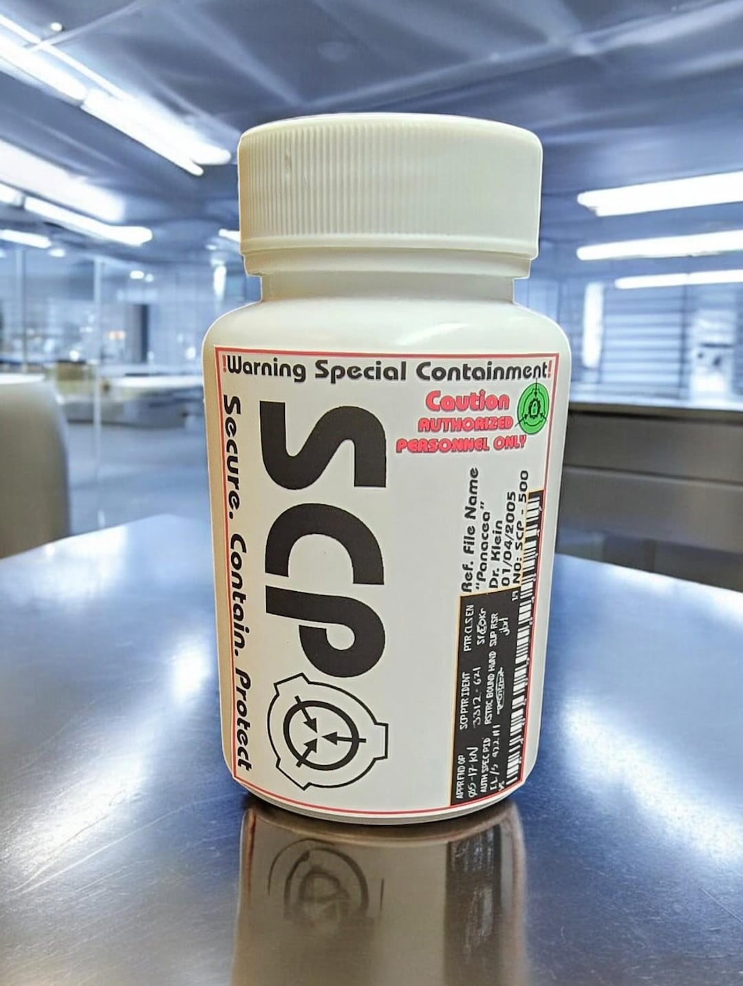 SCP-500 Panacea Pills Cosplay Collection Collector Secure Contain ...